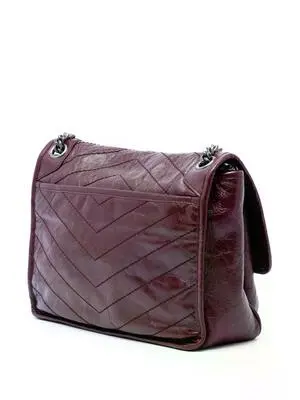 Saint Laurent Medium Crinkled Calfskin Niki Shoulder Bag - Red