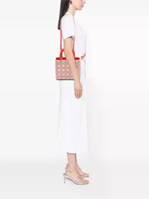 Dior 2012 Medium Lambskin Cannage Stitched Lady Satchel - Neutrals