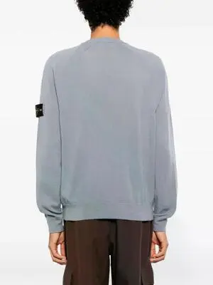 Stone Island Logo-patch Raglan-sleeve Sweater