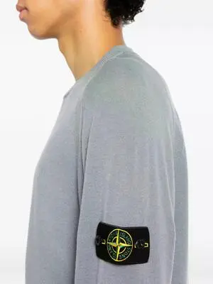 Stone Island Logo Patch Raglan Sleeve Sweater