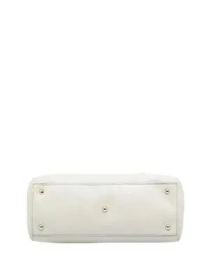 Gucci 2016-2026 Medium Calfskin Bamboo Shopper Satchel - White