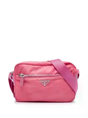Prada 2021-2026 Tessuto Camera Bag Crossbody Bag - Pink