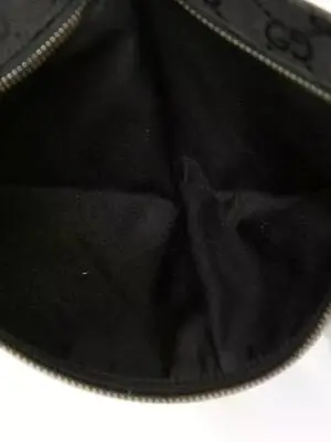 Gucci Gg Canvas Double Pocket Belt Bag - Black