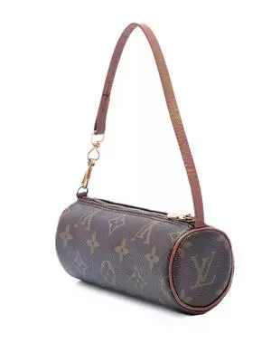 LOUIS VUITTON Monogram Papillon Pochette Handbag - Brown