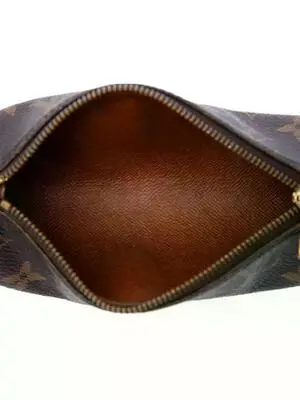 LOUIS VUITTON Monogram Papillon Pochette Handbag - Brown