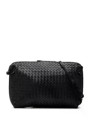 Bottega Veneta 2012-2026 Large Nappa Intrecciato Nodini Crossbody Bag - Black