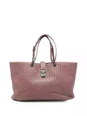 Bottega Veneta Medium Nappa Intrecciato Capri Tote Bag - Pink