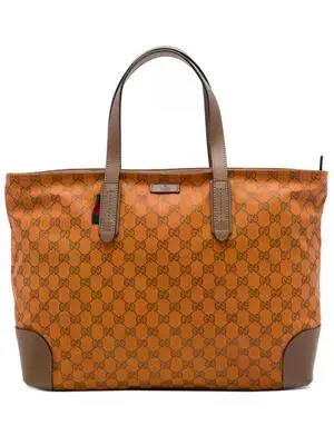 Gucci 2016-2026 Gg Canvas Web Tote Bag