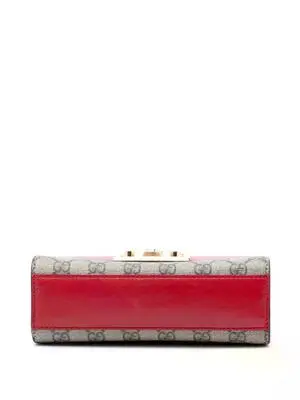 Gucci Gg Supreme Padlock Crossbody Bag - Neutrals