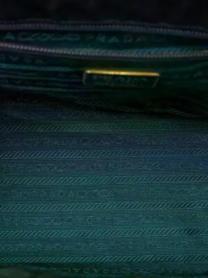 Prada Tessuto Metal Top Handle Bag