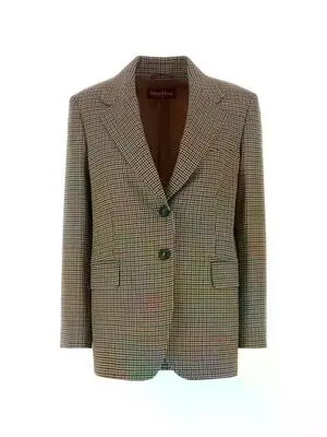 Max Mara Alice Houndstooth Blazer - Brown