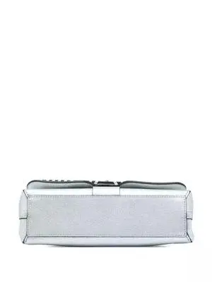 LOUIS VUITTON Metallic Leather Chain Bag Satchel - Silver