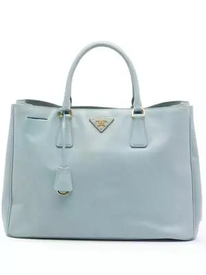 Prada 2013-2026 Large Saffiano Lux Galleria Satchel - Blue