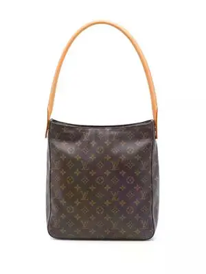 LOUIS VUITTON 2002 Monogram Looping Gm Shoulder Bag - Brown