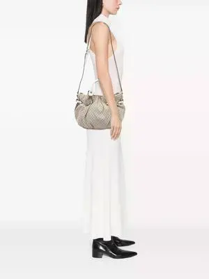 Celine 2009 Macadam Canvas Pillow Satchel