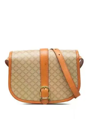 Celine Macadam Coated Canvas Crossbody Bag - Neutrals