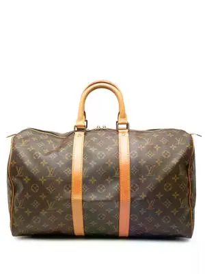 LOUIS VUITTON 1988 Monogram Keepall 45 Travel Bag - Brown