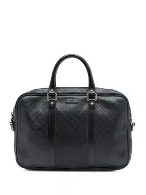 Gucci 2016-2026 Medium Diamante Calfskin Bright Business Bag - Black