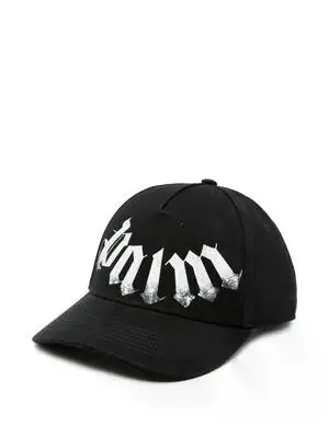 Palm Angels Logo-print Cap - Black