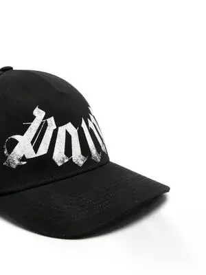 Palm Angels Logo-print Cap - Black