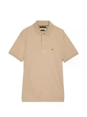 Tommy Hilfiger Logo-embroidered Cotton Polo Shirt - Neutrals