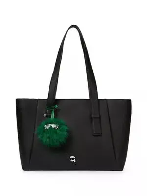 Karl Lagerfeld Large Ikon Pebble Tote Bag - Black