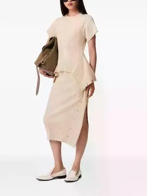 Stella McCartney Ribbed-knit Midi Skirt