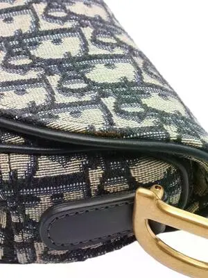 Dior 2000-2026 Oblique Canvas Saddle Bag Shoulder Bag - Blue