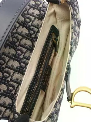 Dior Oblique Canvas Saddle Bag Shoulder Bag