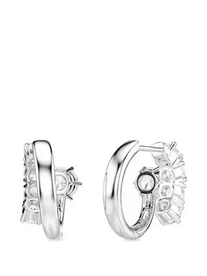 SWAROVSKI Matrix Hoop Earrings - Silver