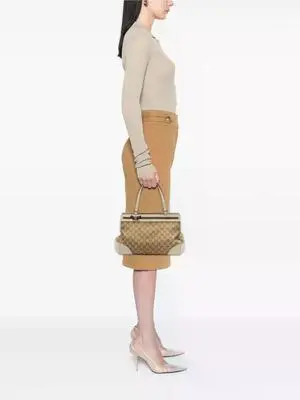 Gucci 2016-2026 Gg Canvas Web Mayfair Tote Bag - Neutrals