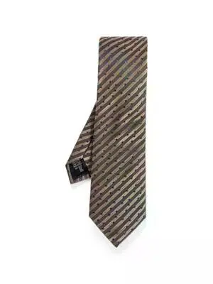 Giorgio Armani Polka-dot Striped Tie
