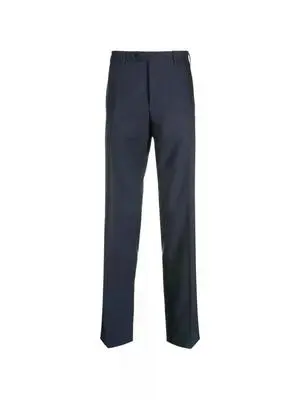 Canali Pressed-crease Tailored Trousers - Blue
