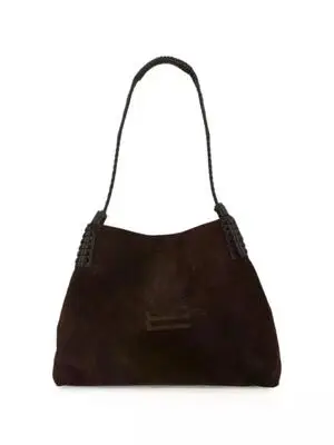 Etro Medium Libra Suede Tote Bag - Brown