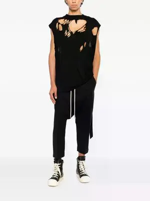 Rick Owens Drawstring Dropped-crotch Trousers - Black