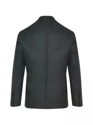 BARBA NAPOLI Single-breasted Notched-lapel Blazer - Green