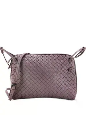Bottega Veneta Nodini Intrecciato Nappa Small Crossbody Bag - Purple