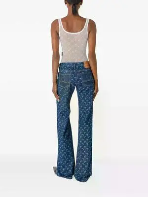 MARINE SERRE Square Neck Sleeveless Bodysuit