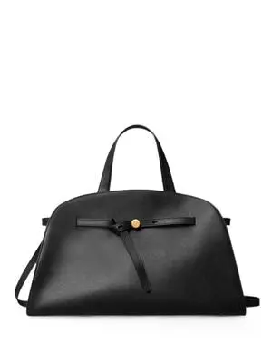 Tory Burch Logo-plaque Leather Tote Bag - Black