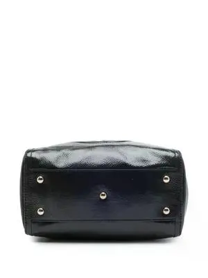 Gucci Patent Leather Soho Satchel With Tassel Detail - Blue