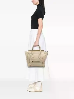 Celine Mini Luggage Tote Bag - Neutrals