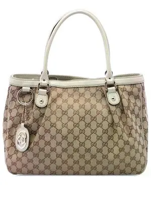 Gucci 2016-2026 Gg Canvas Sukey Tote Bag - White