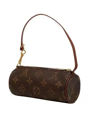 LOUIS VUITTON Monogram Papillon Pochette Handbag - Brown