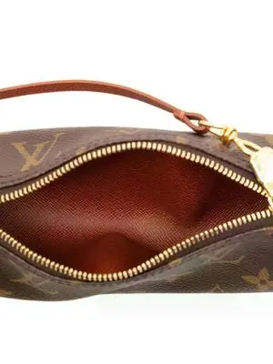 LOUIS VUITTON Monogram Papillon Pochette Handbag - Brown