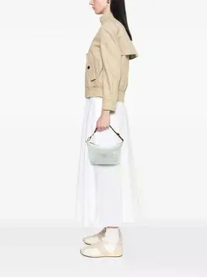 Miu Miu Cotton Gabardine Pouch Handbag - White