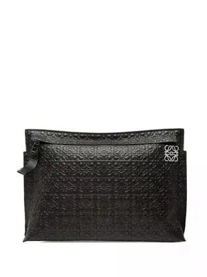 Loewe Embossed Leather Repeat T Clutch Bag