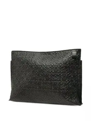 Loewe Embossed Leather Repeat T Clutch Bag