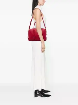 Prada Vitello Daino Bauletto Bag Satchel - Red