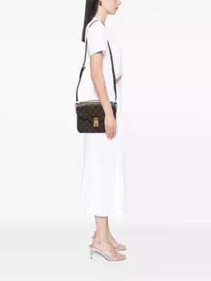 LOUIS VUITTON Monogram Pochette Metis Satchel - Brown