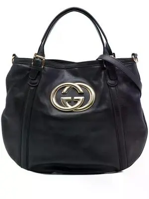 Gucci 2016-2026 Medium Calfskin Britt Satchel - Black